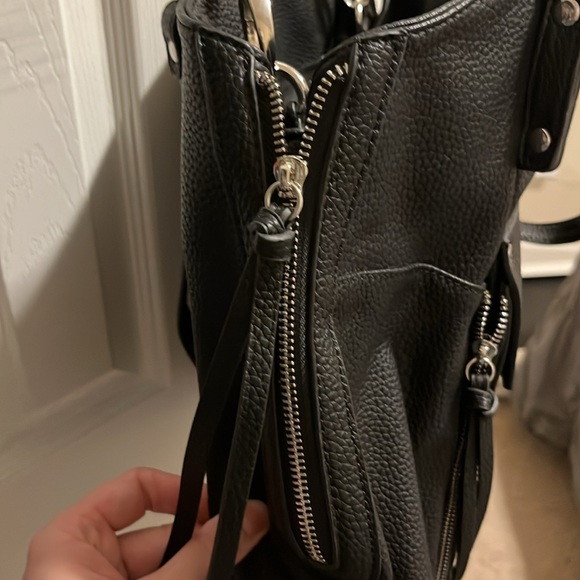 Black Rivet | Bags | Black Rivet Black Leather Tote New | Poshmark